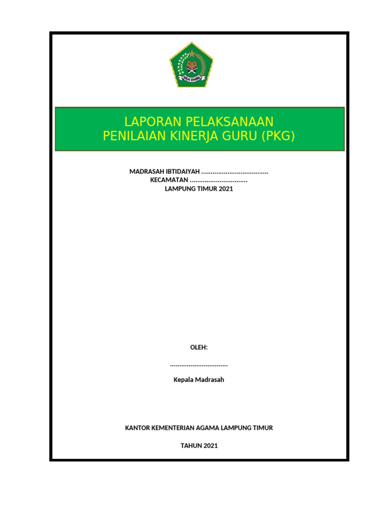 Laporan Pkg Oleh Kamad Shd | PDF