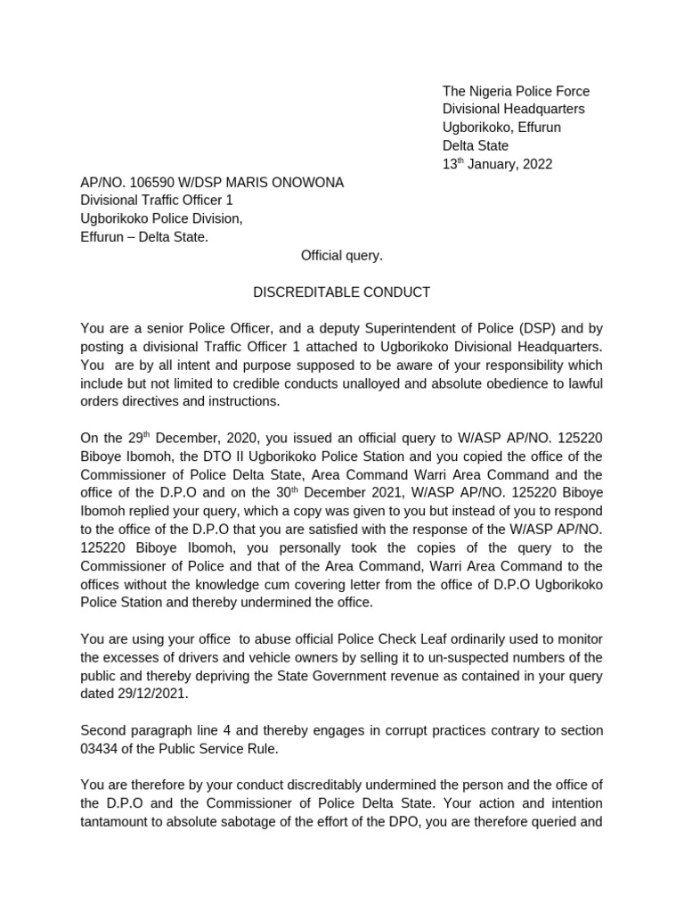 Police Query | PDF | Crimes | Crime & Violence