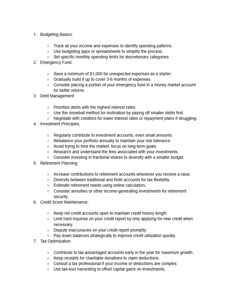 Essential Personal Finance Strategies | PDF | Expense | Investing