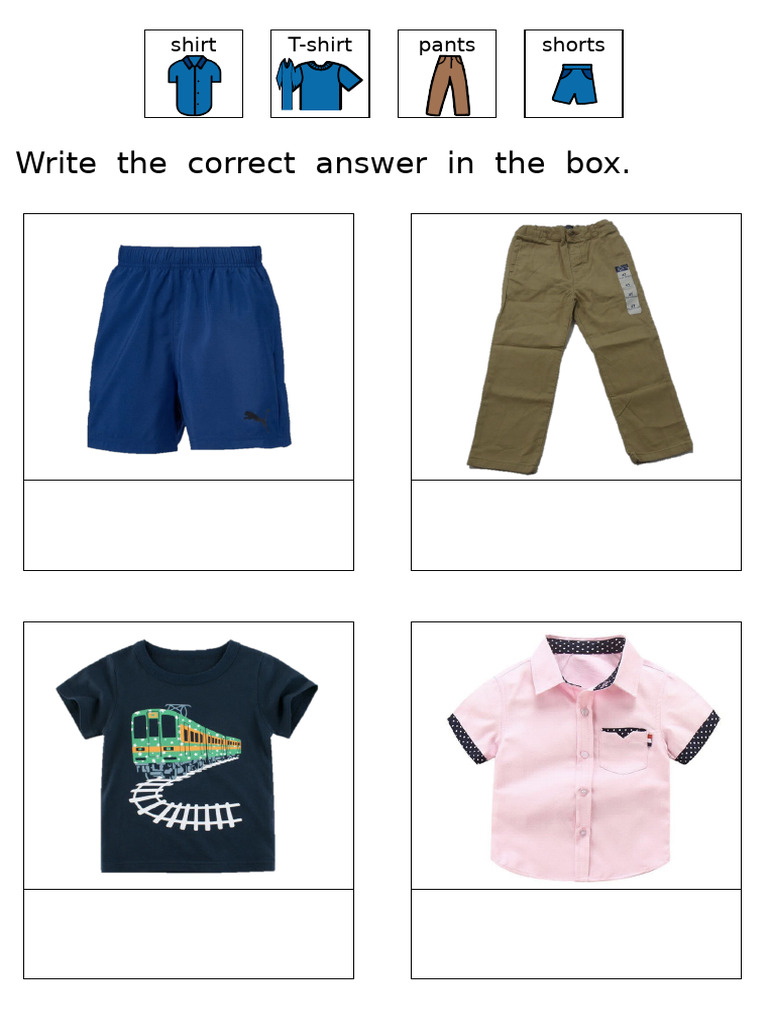 Clothing worksheets_write | PDF