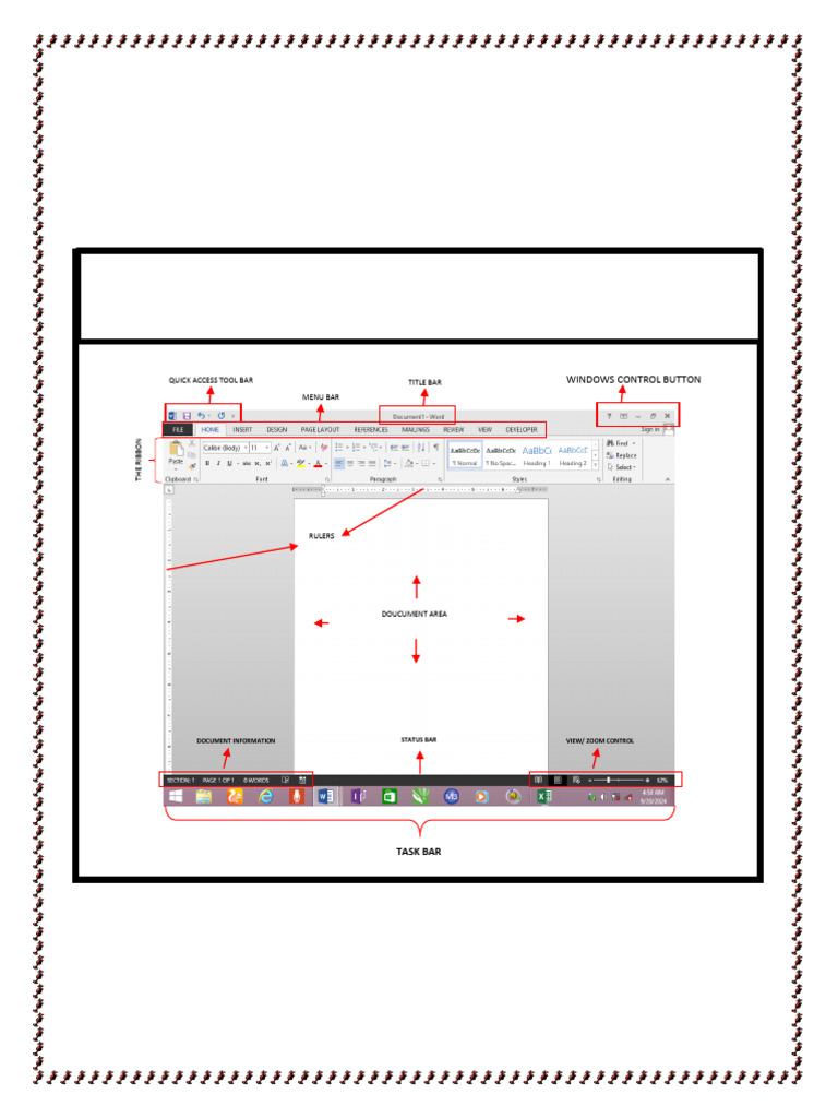 Microsoft Word Interface Guide | PDF