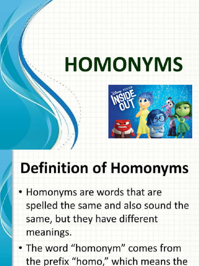 HOMONYMS | PDF