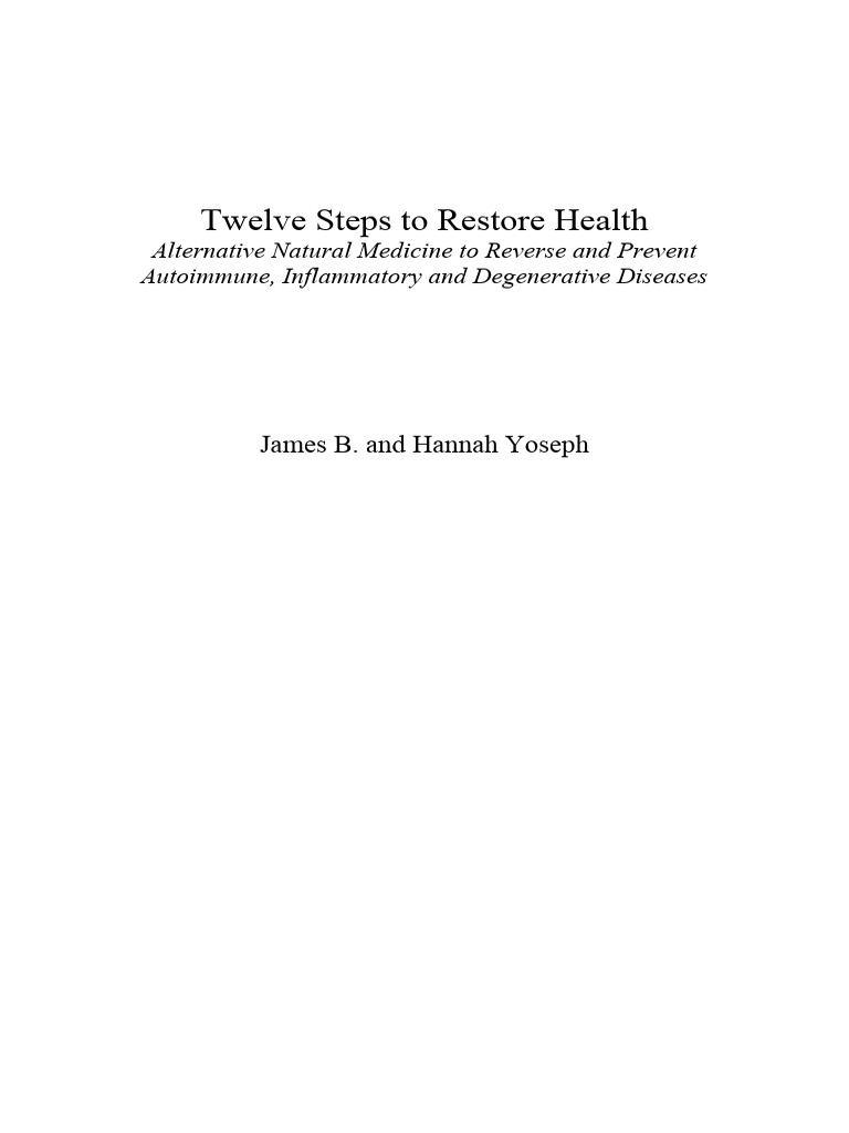 Twelve_Steps_to_Restore_Health - Dr. Hannah Yoseph | PDF | Cholesterol ...
