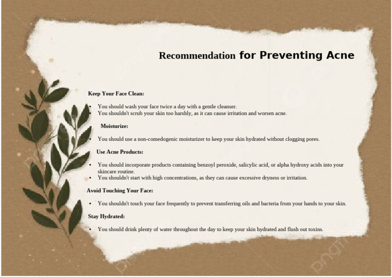 Acne Prevention Skincare Tips | PDF