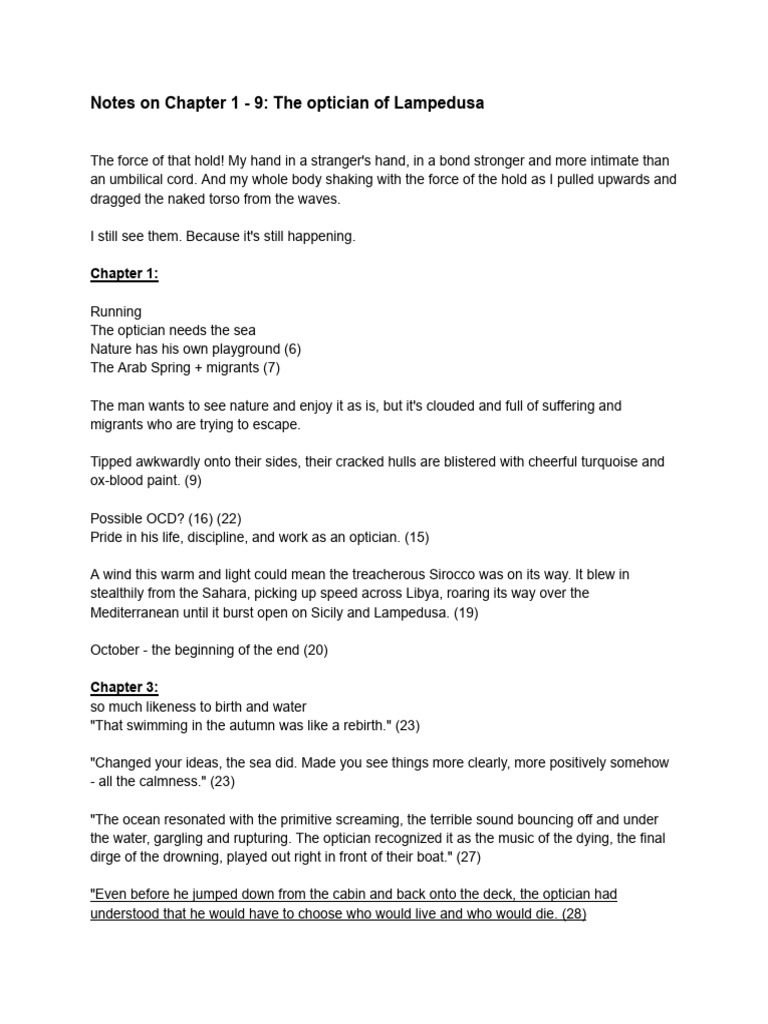 The Optician of Lampedusa | PDF