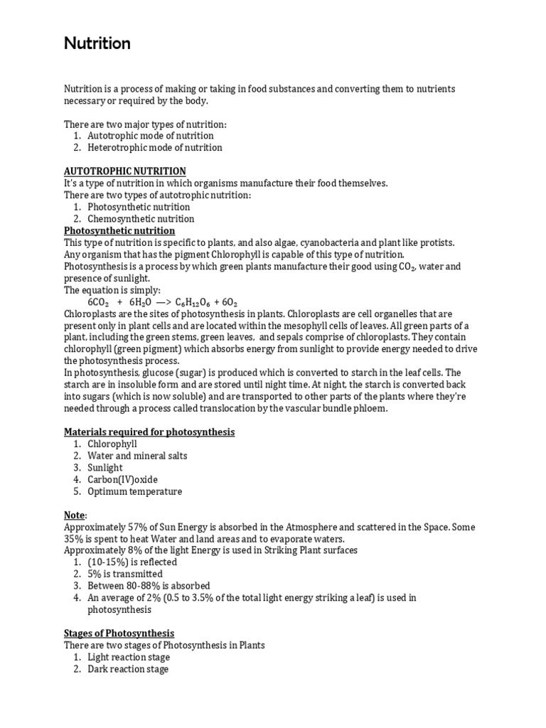Nutrition | PDF | Plant Nutrition | Carbohydrates Nutrition | PDF | Plant Nutrition | Carbohydrates