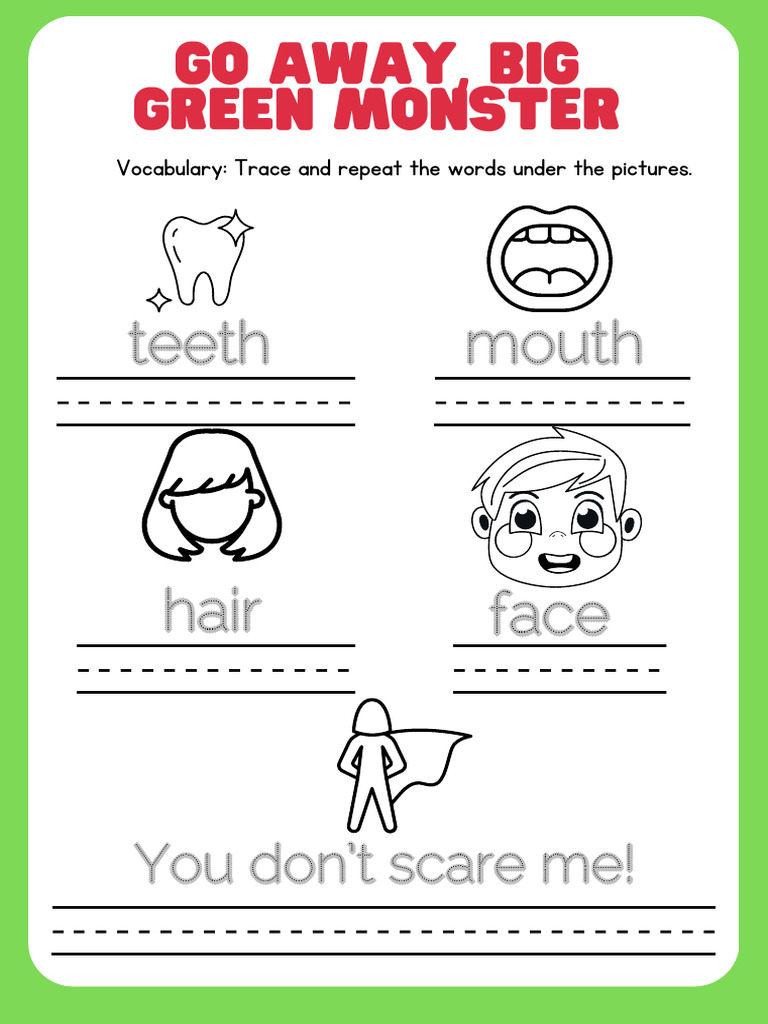 Go Away, Big Green Monster Activities | PDF