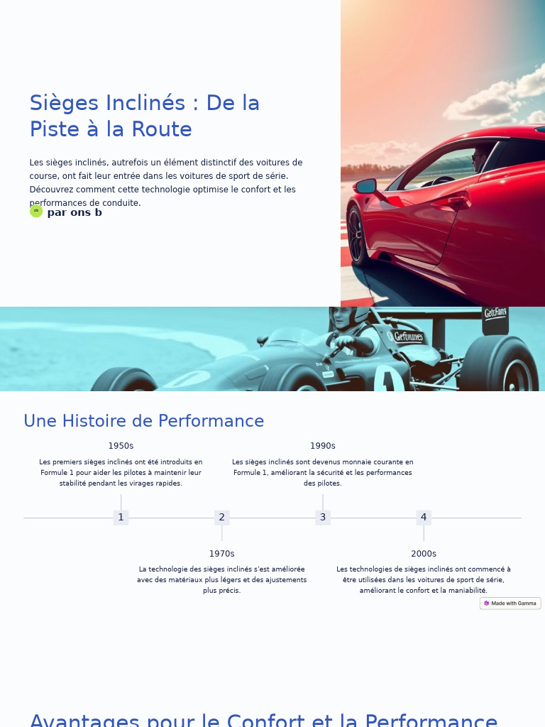 Sieges Inclines de La Piste a La Route | PDF | Voitures | Formule 1