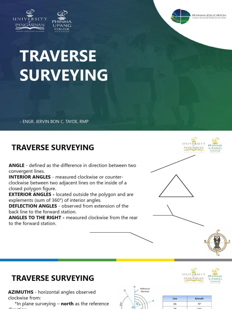 Cie 112 - Traverse Surveying | PDF | Area | Angle