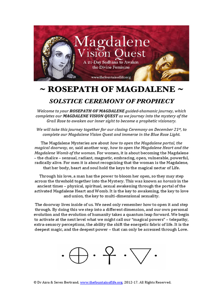 Day21 - Rosepath of Magdalene Ceremony | PDF | Religious Belief And ...