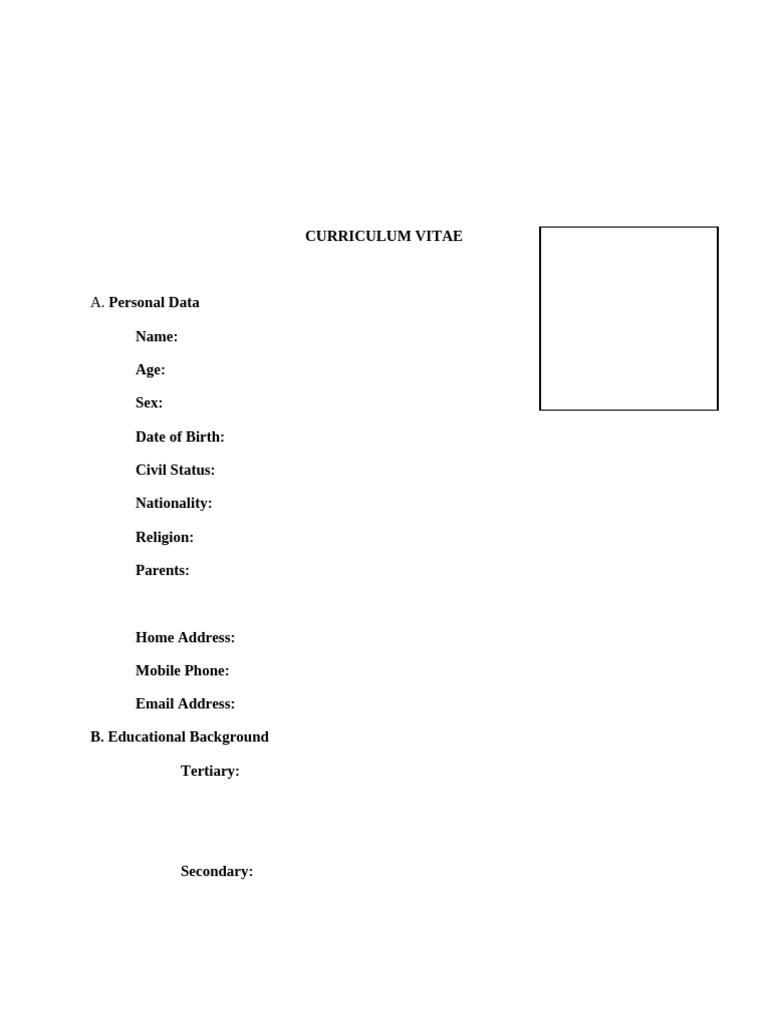 Comprehensive Curriculum Vitae Template | PDF