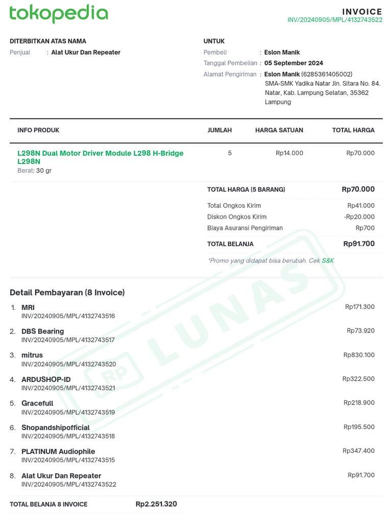 Invoice 4132743522 Pdf
