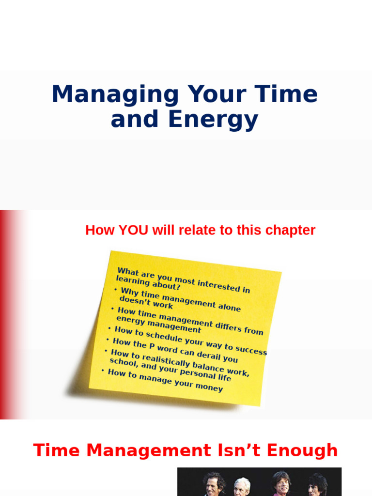 Week 4-Managing Your Time, Energy, and Money | PDF