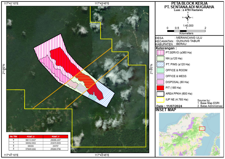 Peta Block Kerja PT - Sentana Adi Nugraha | PDF