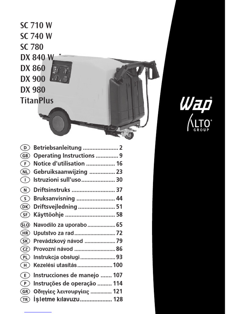 SC 710 W SC 740 W SC 780 DX 840 W DX 860 DX 900 DX 980 Titanplus | PDF