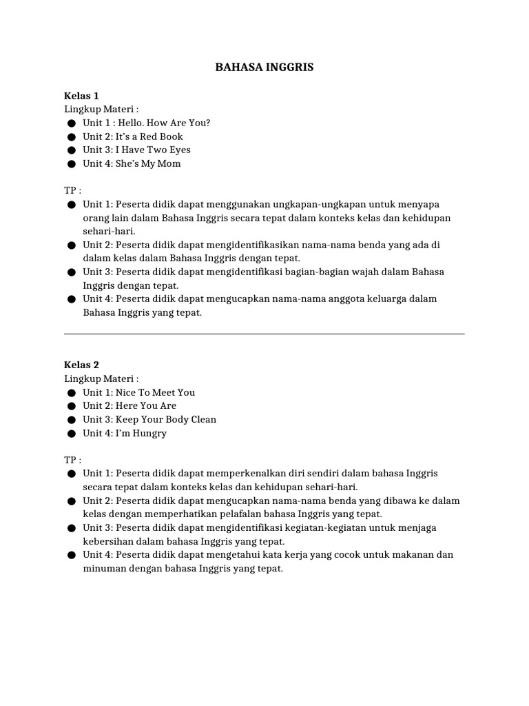 Materi English 1 & 2 | PDF