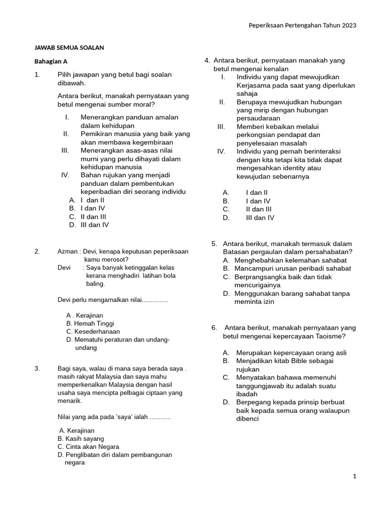 PPT PEND MORAL 2023 SMKSP | PDF