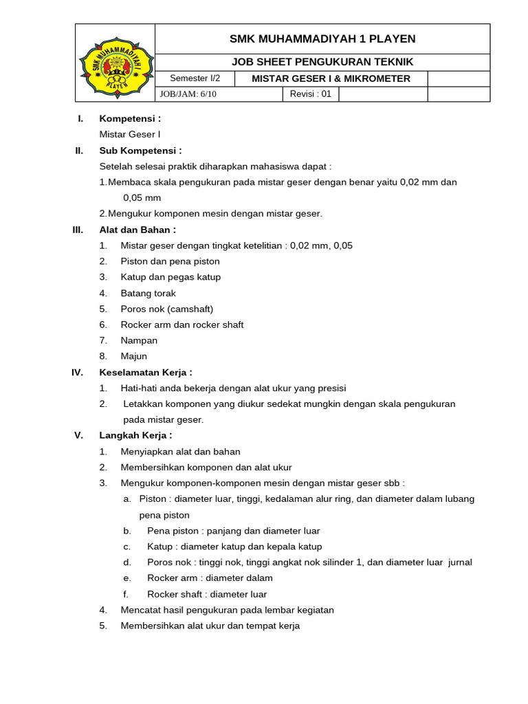 Job 2 Mistar Geser II | PDF
