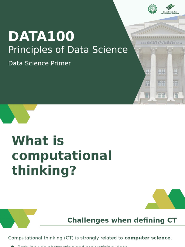 DATA100-01 - Computational Thinking (09-11-22) | PDF | Thought | Data Type