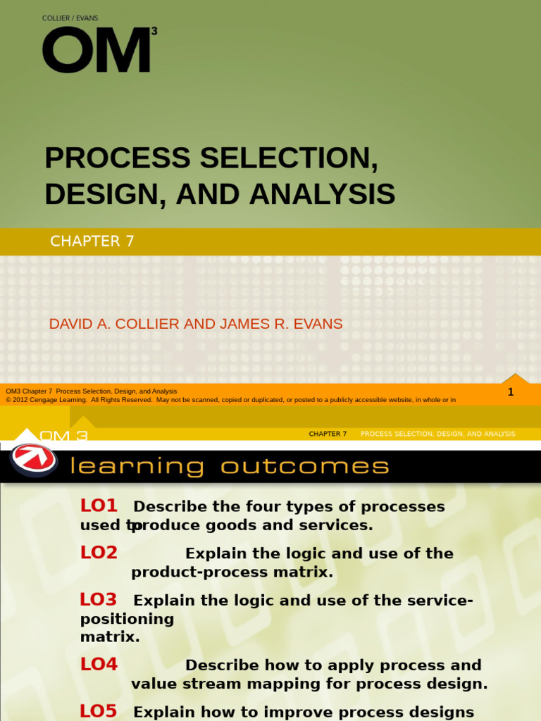Lesson 5 Process Selection Design and Analysis | PDF | Matrix (Mathematics)