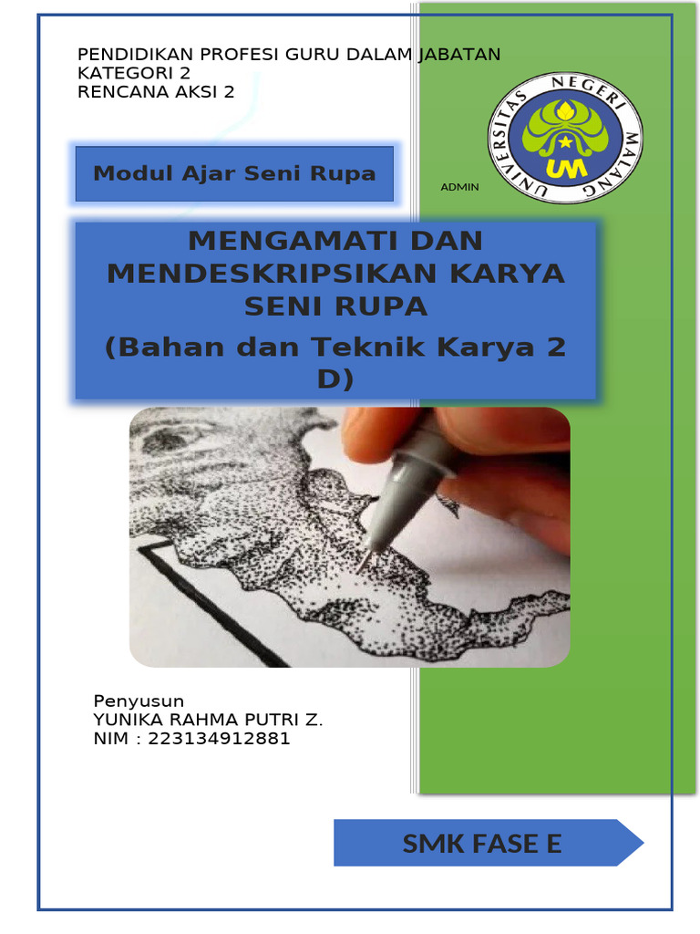 RENCANA AKSI 1 - MODUL AJAR 2 - Seni Rupa | PDF