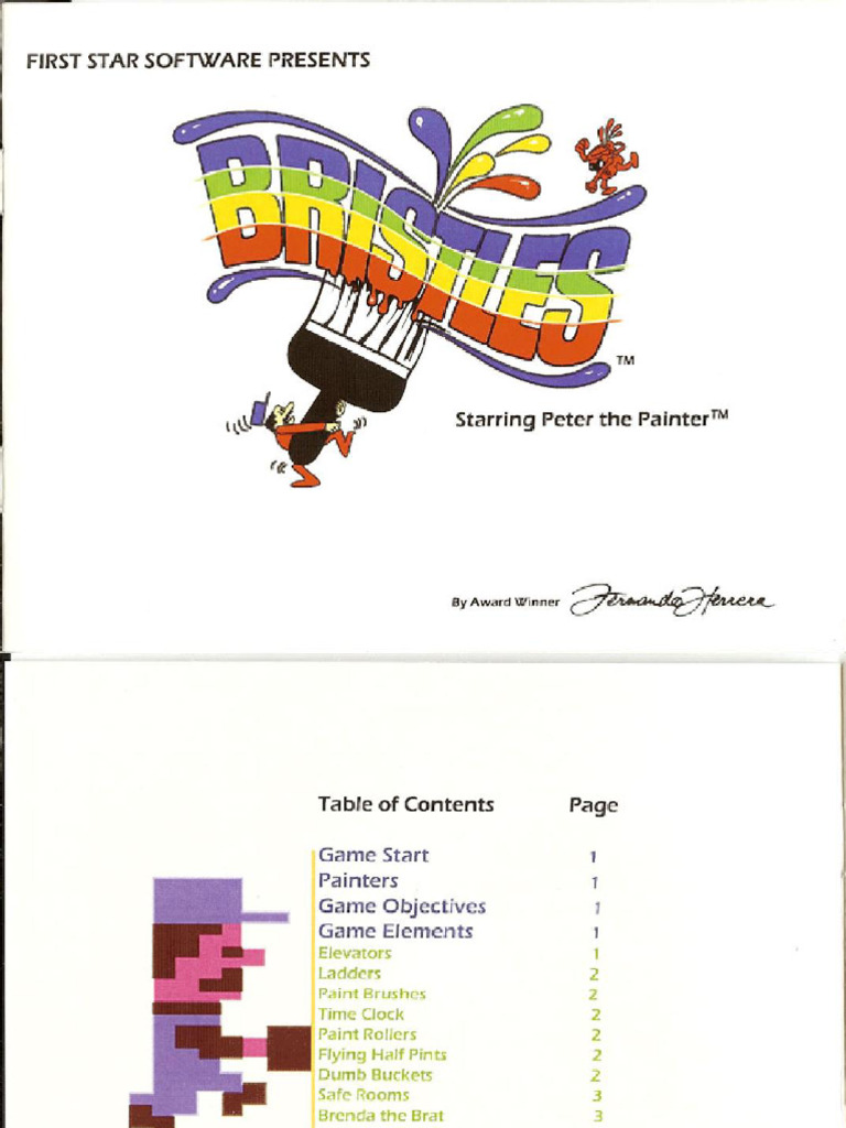 Bristles - 1983 - First Star Software | PDF