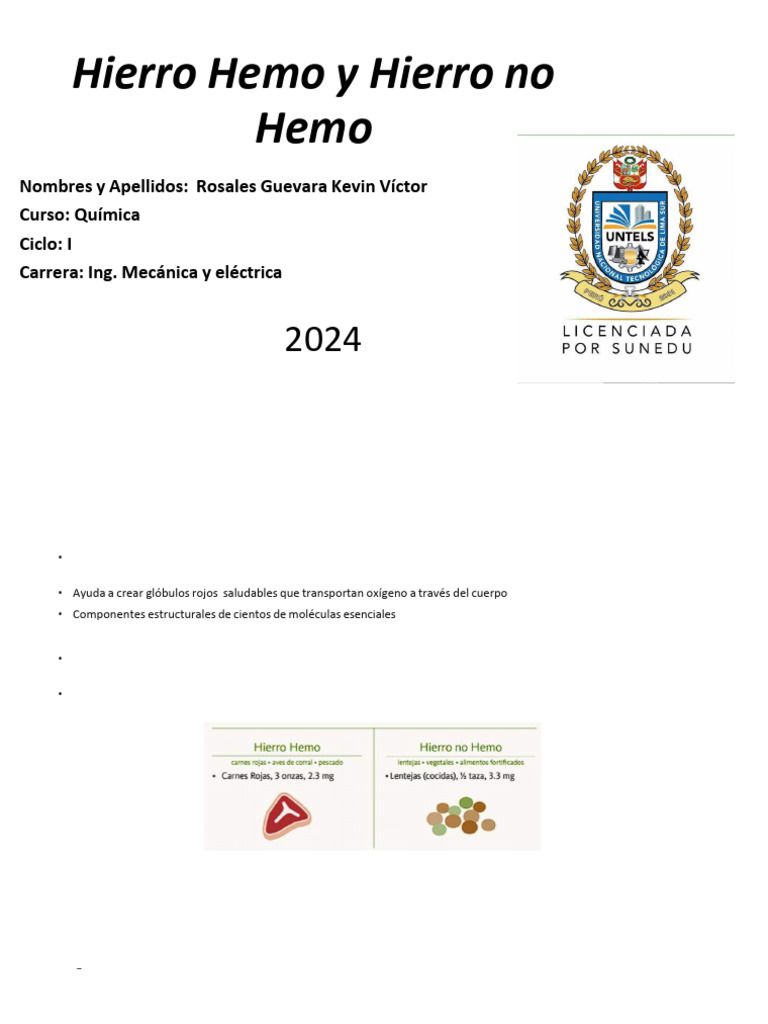 Hierro Hemo vs. No Hemo: Beneficios y Riesgos | PDF | Hierro | Diabetes