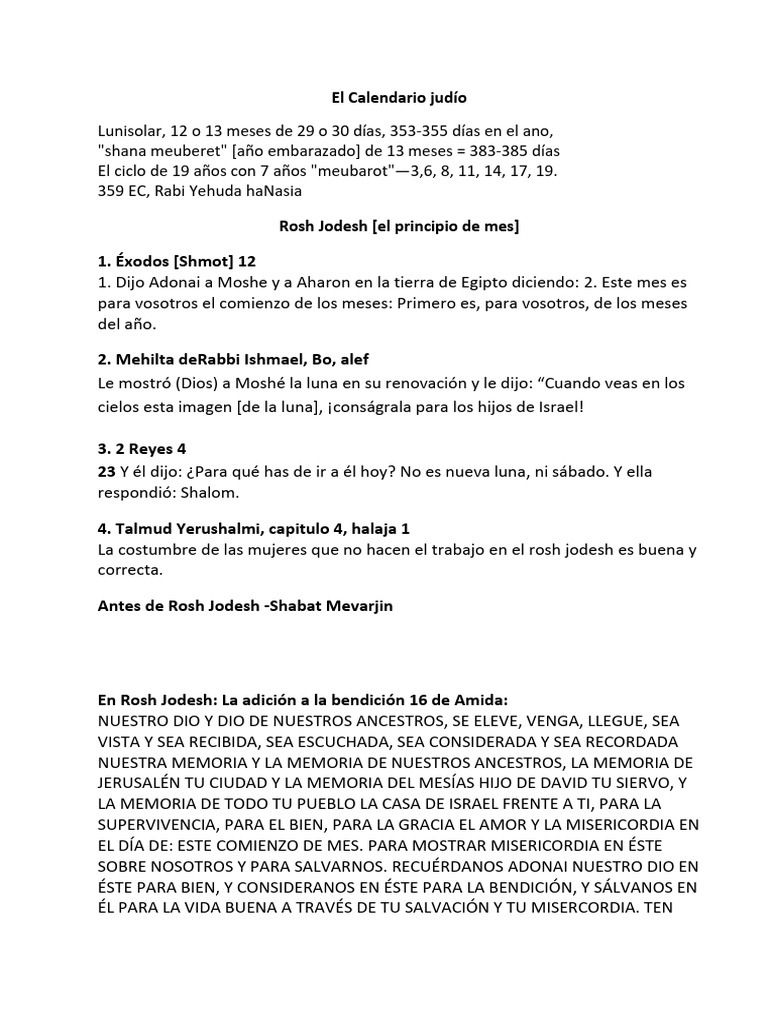 Rosh Hodesh | PDF