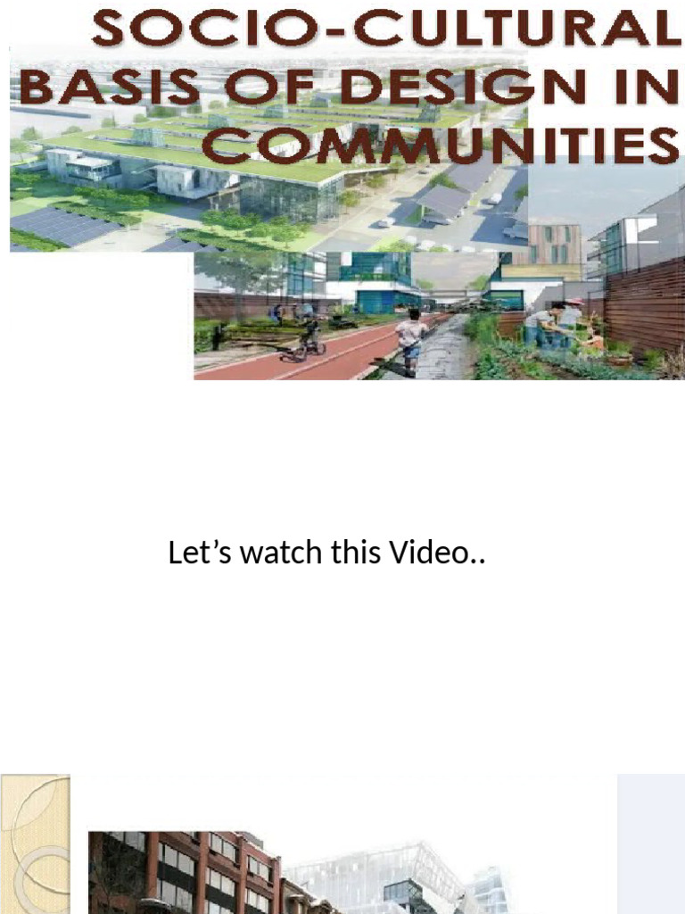 02.ocio-Cultural Basis of Design of Communities | PDF