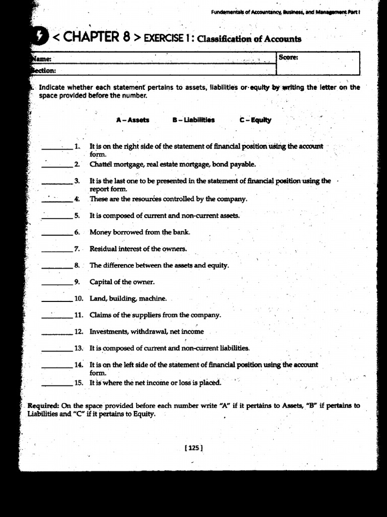 ACCTG 1 CHAPTER 8 EXERCISES20240914_23000997 | PDF