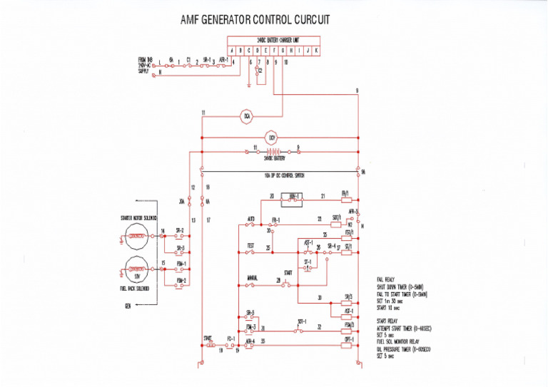 AMF Generator Control Circuit | PDF