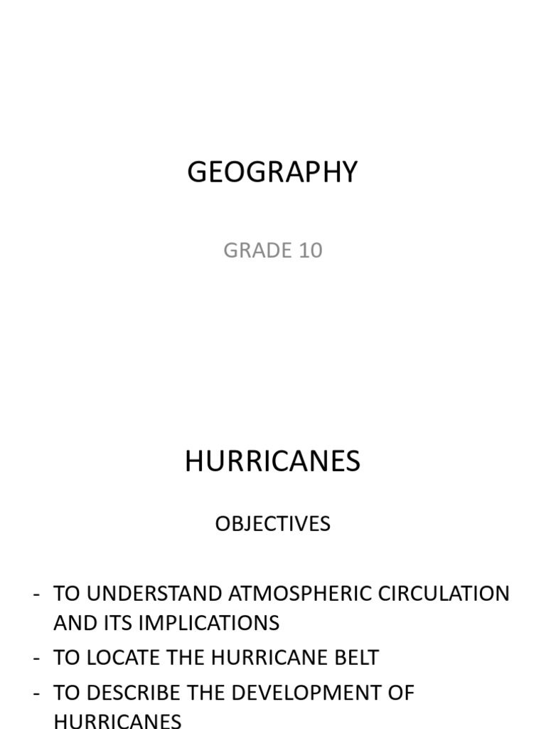 Understanding Hurricanes: Formation & Impact | PDF