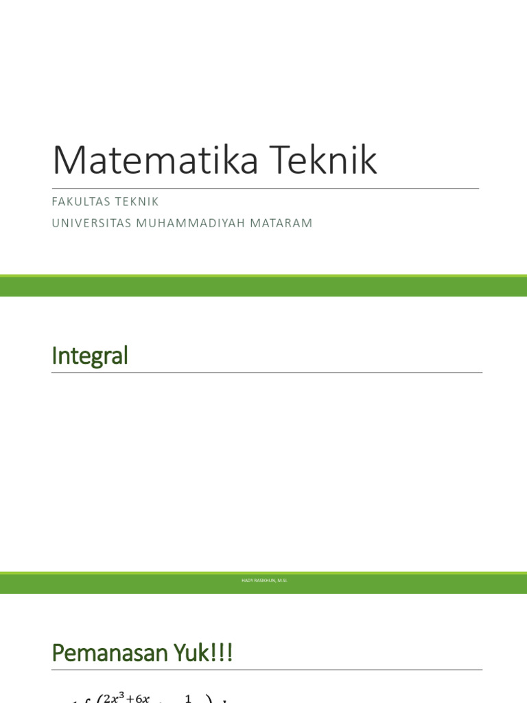 Matematika Teknik Integral 2 | PDF