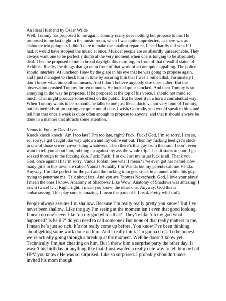 Some Comedy Monologues | PDF