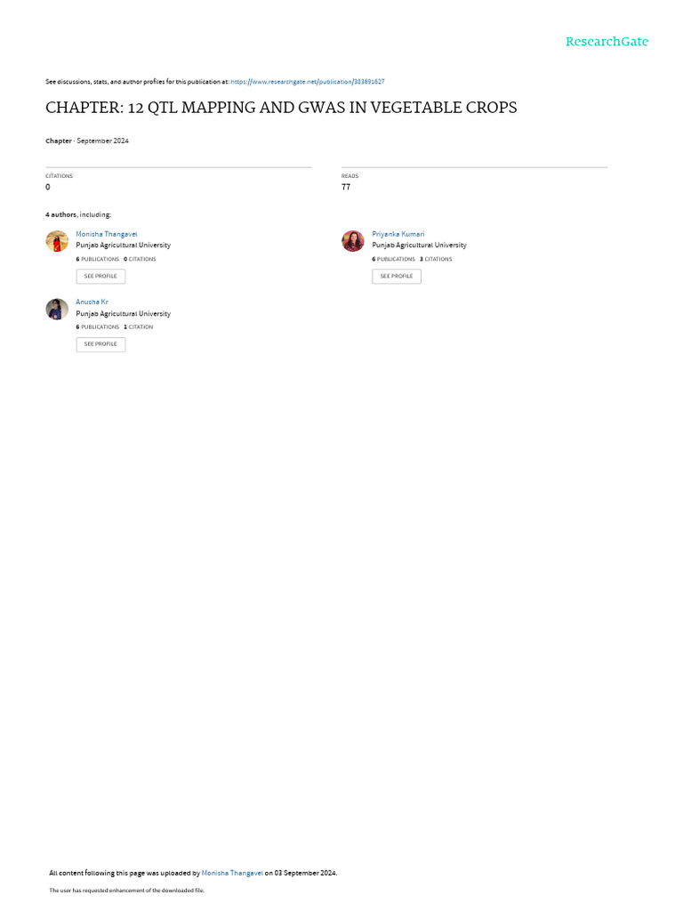 Gwas and QTL | PDF | Quantitative Trait Locus | Genetic Linkage