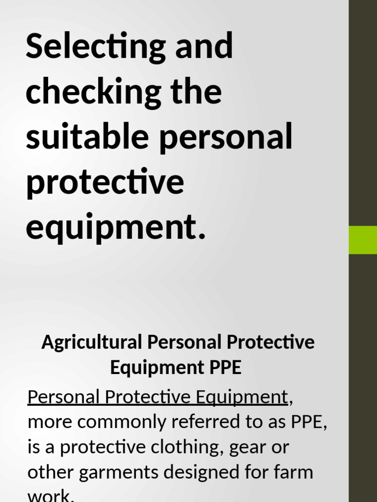 Lesson 3 - 3rd Grading Agri - 9 | PDF | Personal Protective Equipment ...