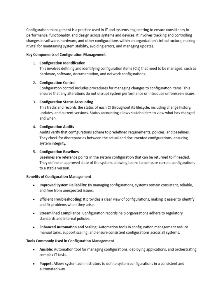 Configuration Management | PDF | Computing | Software Development