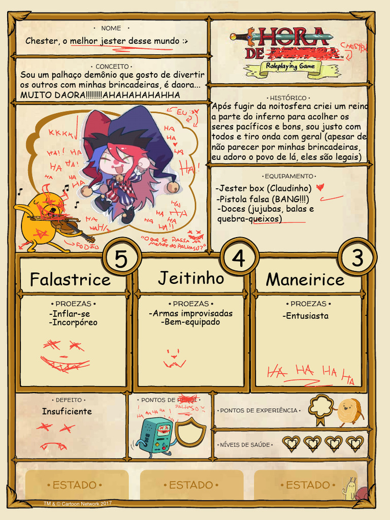 hora-de-aventura-rpg-ficha-de-personagem-preenchivel-biblioteca-elfica (1) (2) | PDF