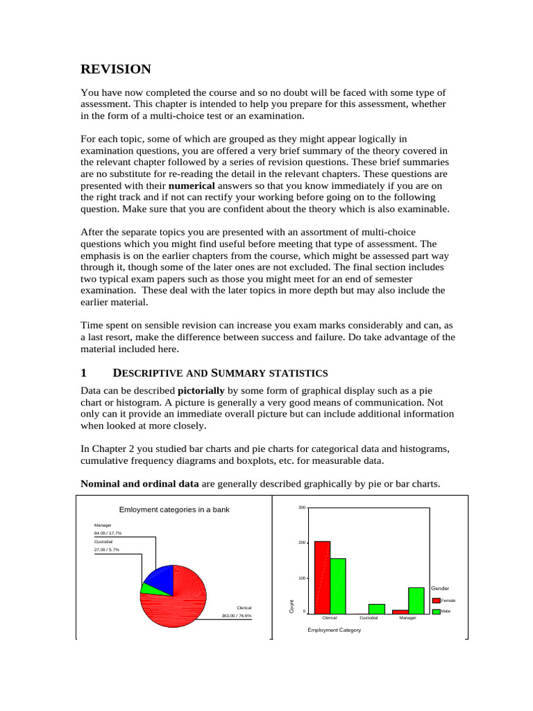 Revision 1 Descriptive and Summary Statistics | PDF | Histogram | Median