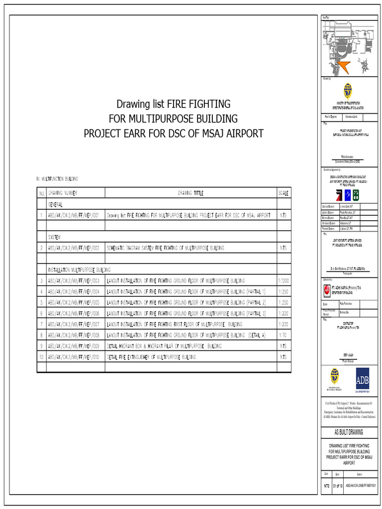 1.M-MF-1000 Drawing List Mechanical Plumbing | PDF | Engineering