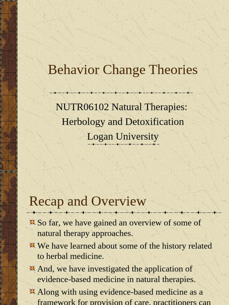 Behavior Change Theory | PDF | Behavioural Sciences | Behaviorism