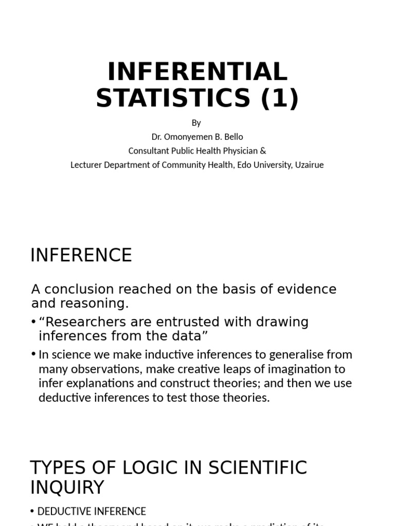 Inferential Statistics 1 | PDF | P Value | Statistical Hypothesis Testing