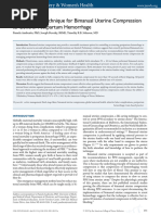 4.bimanual Compression of Uterus | PDF | Bleeding | Uterus