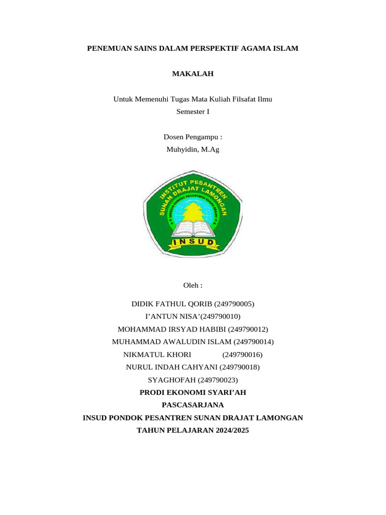 penemuan ilmu biologi dan ilmu astronmi dalam perspektif islam | PDF