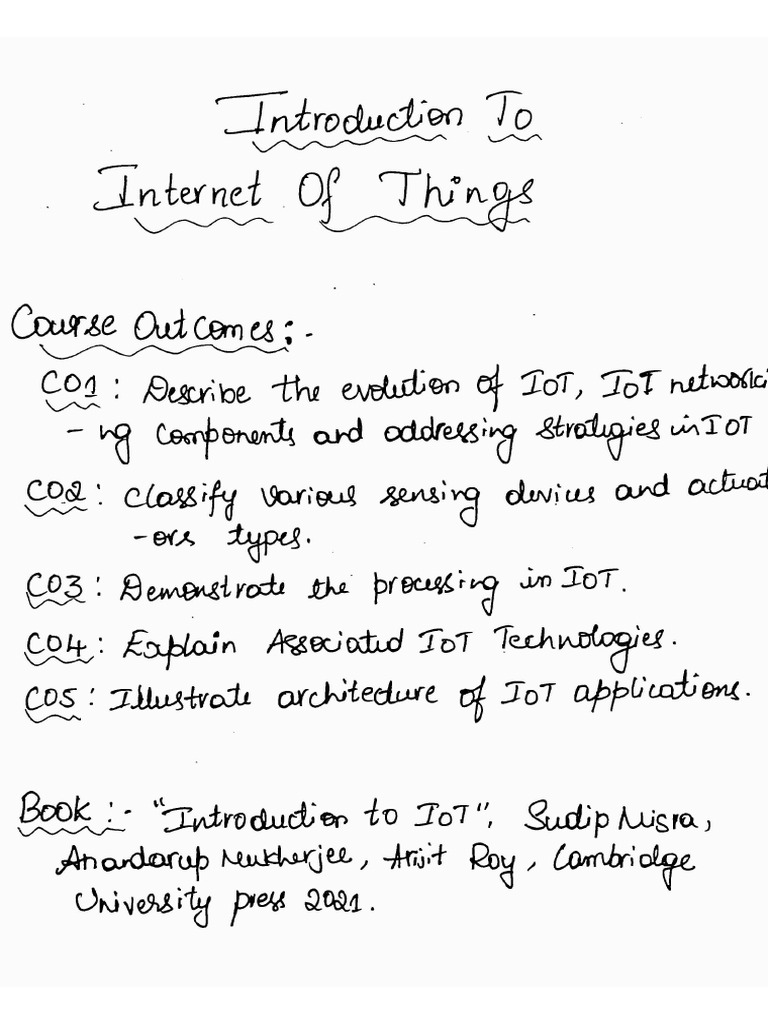 1st Module-IOT Notes | PDF