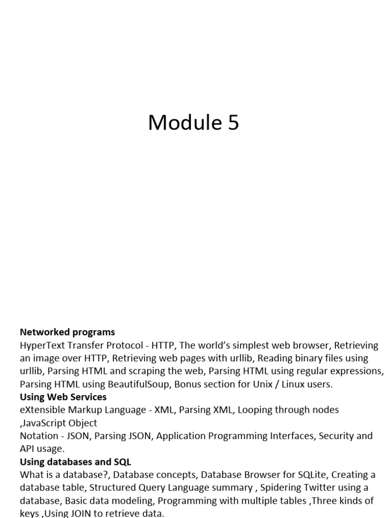 5th Module | PDF