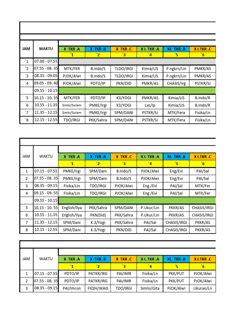 Jadwal Edit 2025 | PDF