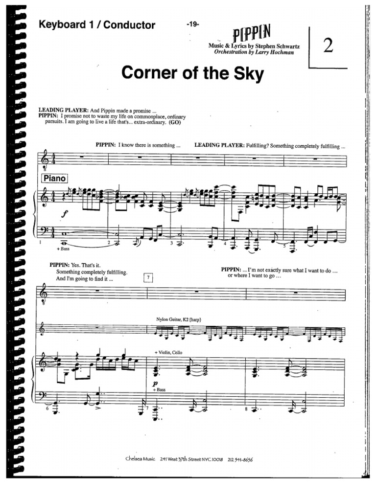 Corner of The Sky (Pippin) | PDF