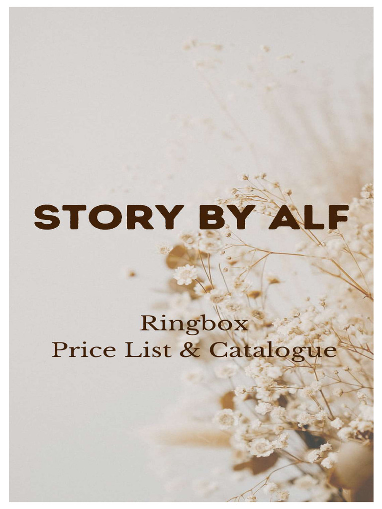 Price List Ringbox Story by Alf | PDF