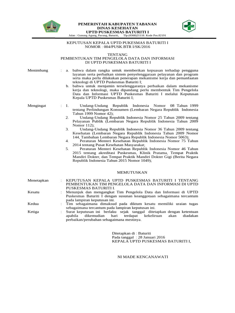 1.1.3 (1) 004. SK TIM PENGELOLA | PDF